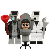 China Skibidi Toilet Minifigures Drillman Cameraman Speaker TV Compatible Building Blocks Collection for sale