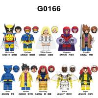 China Wolverine Jean Grey Super Heroes Minifigures Building Blocks X-Men Storm Cyclops Assembly Toy Figures for sale