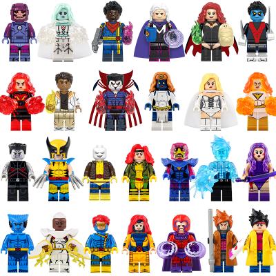 China Magneto Nightcrawler Super Heroes Building Blocks X-Men Gambit Beast Sentinel Assembly Toys for sale