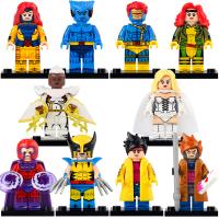 China Magneto Nightcrawler Super Heroes Building Blocks X-Men Gambit Beast Sentinel Assembly Toys for sale