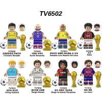 China Cristiano Ronaldo Soccer Minifigures Lionel Messi Stars Custom Sports Minifigures Collection for sale