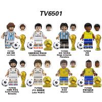 China Cristiano Ronaldo Soccer Minifigures Lionel Messi Stars Custom Sports Minifigures Collection for sale