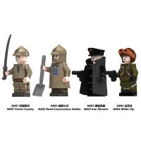 China Soviet Cavalry Military Figures Combat Engineers Minifigures Multi-Nation Army Figures Set for sale