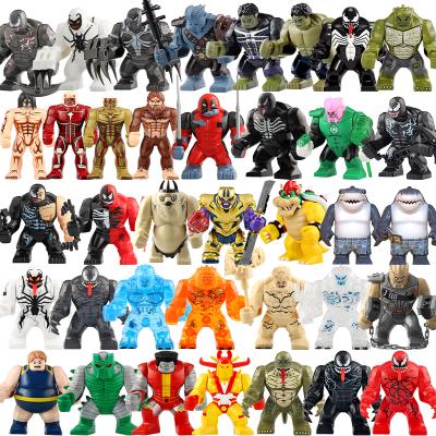 China Large 7CM Super Heroes Minifigures Thanos Armored Titan Infinity Gauntlet Assembly Figures for sale