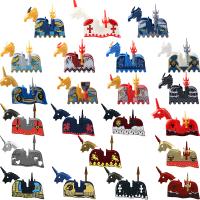 China Medieval Knight Building Block Accessories War Horse Saddle Crest Block Accessorie Weapon Collection for sale