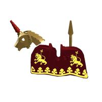 China Medieval Knight Building Block Accessories War Horse Saddle Crest Block Accessorie Weapon Collection for sale