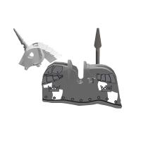China Medieval Knight Building Block Accessories War Horse Saddle Crest Block Accessorie Weapon Collection for sale