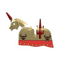 China Medieval Knight Building Block Accessories War Horse Saddle Crest Block Accessorie Weapon Collection for sale