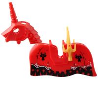 China Medieval Knight Building Block Accessories War Horse Saddle Crest Block Accessorie Weapon Collection for sale