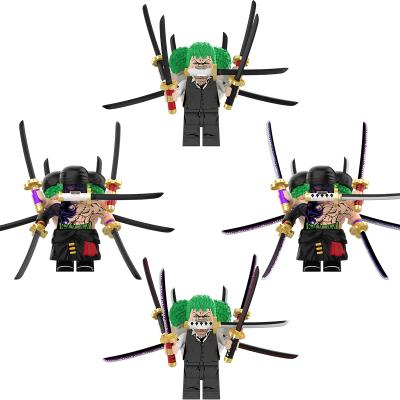 China Zoro One Piece Minifigures Four Styles Solon Anime Figure Pack Minifigures Collection Display Set for sale