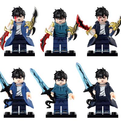 China Solo Leveling Sung Jin-woo Anime Building Blocks Anime Characters GB Standard for sale