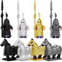 China Ancient Knights Castle Minifigures Warhorse Building Blocks Medieval Castle Cavalry Figures Collection for sale