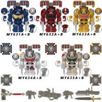 China Multi-Chapter WarHammer Minifigures 40K Terminator Squad Heavy Elite Minifigures Collectible Pack for sale