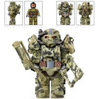 China Power Armor Vault Fallout Minifigures Atomic Cats Racing Shark Fallout Custom Minifigures Collection for sale