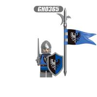 China Black Eagle Knight Castle Minifigures Medieval Castle Heraldry Collection Imperial Army Figures for sale