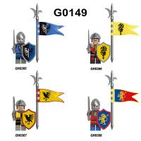 China Black Eagle Knight Castle Minifigures Medieval Castle Heraldry Collection Imperial Army Figures for sale