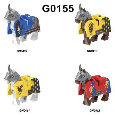 China Medieval Armored Warhorse Knight Custom Building Blocks Minifigures Collection for sale