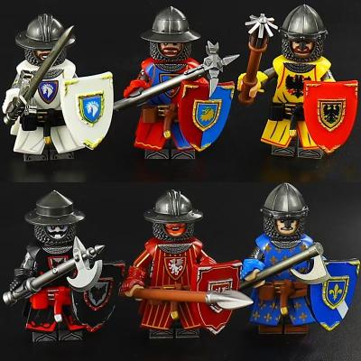 China Black Eagle Castle Minifigures Imperial Knight Medieval Castle Heraldry Figures Collection for sale