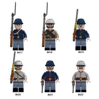 China American Civil War Army Minifigures Cavalry Infantry Custom Military Minifigures Collection for sale