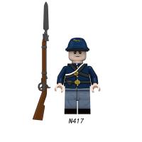 China American Civil War Army Minifigures Cavalry Infantry Custom Military Minifigures Collection for sale