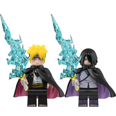 China ABS Custom Naruto Minifigures Anime Minifigures Uzumaki Uchiha Sasuke Building Blocks for sale