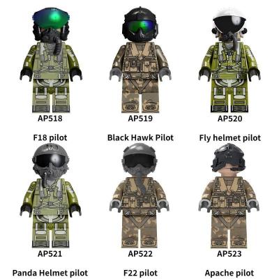 China Military Pilot Building Blocks Minifigures for sale