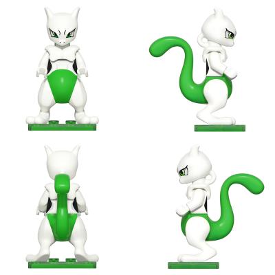 China Pokémon Shiny Mewtwo ABS Material 4.5cm Size Major Brand Compatible Building Blocks Minifigures for sale
