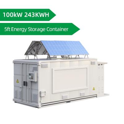 China YouNatural 5ft Energy Storage Container 100KW Lithium Ion Battery Energy Storage System for sale