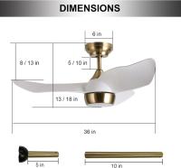 China Smart White Ceiling Fan With 6 Adjustable Speeds and Voice Control for sale