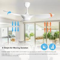 China 6 Speed 52 Inch Ceiling Fan Lighting With Remote Voice And APP Control for sale
