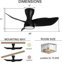 China Stylish 36 Inch DC Motor Ceiling Fan with Smart Control and Alexa / Google Assistant Compatible for sale