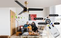 China Smart WIFI Ceiling Fan In White Black Gold 52 Inch Full Brightness for sale