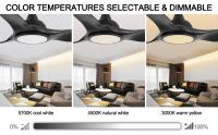 China 52 Inch Fan With Light 3 Color Temperature For Bedroom High CFM Ceiling Fan for sale