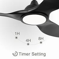 China 52 Inch Fan With Light 3 Color Temperature For Bedroom High CFM Ceiling Fan for sale