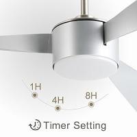 China 52 Inch  Fashionable Silver Ceiling Fan Lighting  With Remote Control for sale