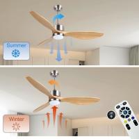 China White Black Gold 52 Ceiling Fan With Light 6 Speed DC Motor for sale