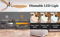 China White Black Gold 52 Ceiling Fan With Light 6 Speed DC Motor for sale