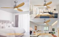 China White Black Gold 52 Ceiling Fan With Light 6 Speed DC Motor for sale
