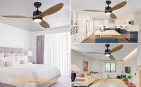 China Modern  52 Inch Fan With Light For 12 Ft* 12 Ft To 17ft * 17 Ft Room for sale