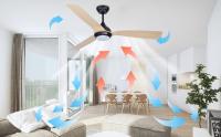 China 52 Inch Ceiling Fan Streamlined Design Outdoor Downrod Mount Ceiling Fan With Light for sale