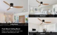 China 6 Speed White Black Gold 52 inch Smart Ceiling Fan Light With Energy efficient Function for sale