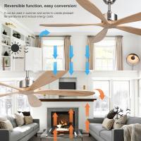 China Smart Ceiling Fan with Light Quiet and Energy Saving 6-Speed Choice Alexa/Google Home Compatible for sale