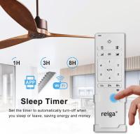 China 6 Speed Alexa Voice Control ABS Smart DC Motor Ceiling Fan with Lighting in Gold Black White for sale