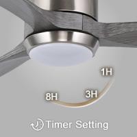 China Quiet DC Motor Ceiling Fan with Smart APP Control 3-Color Dimmable LED Light and 6 Speed Choice for sale
