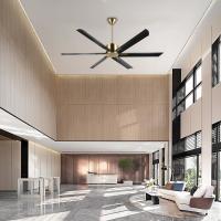 China 72-Inch Smart Ceiling Fan with Lights in Black/White/Gold Finish for sale
