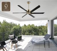 China 72-Inch Smart Ceiling Fan with Lights in Black/White/Gold Finish for sale