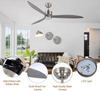 China Quiet DC Motor Ceiling Fan with Smart APP Control 3-Color Dimmable LED Light and 6 Speed Choice for sale