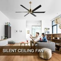 China 72-Inch Smart Ceiling Fan with Lights in Black/White/Gold Finish for sale