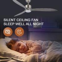 China Quiet DC Motor Ceiling Fan with Smart APP Control 3-Color Dimmable LED Light and 6 Speed Choice for sale