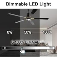 China White DC Motor Quiet Blade Ceiling Fan Light 72 Inches With 3 Color Changing Speeds for sale